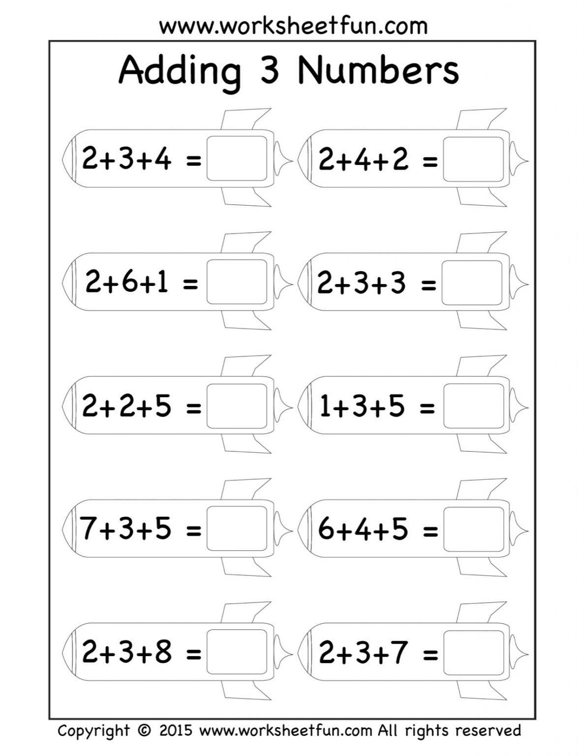 Addition Of Three Numbers Addition Of Three Numbers