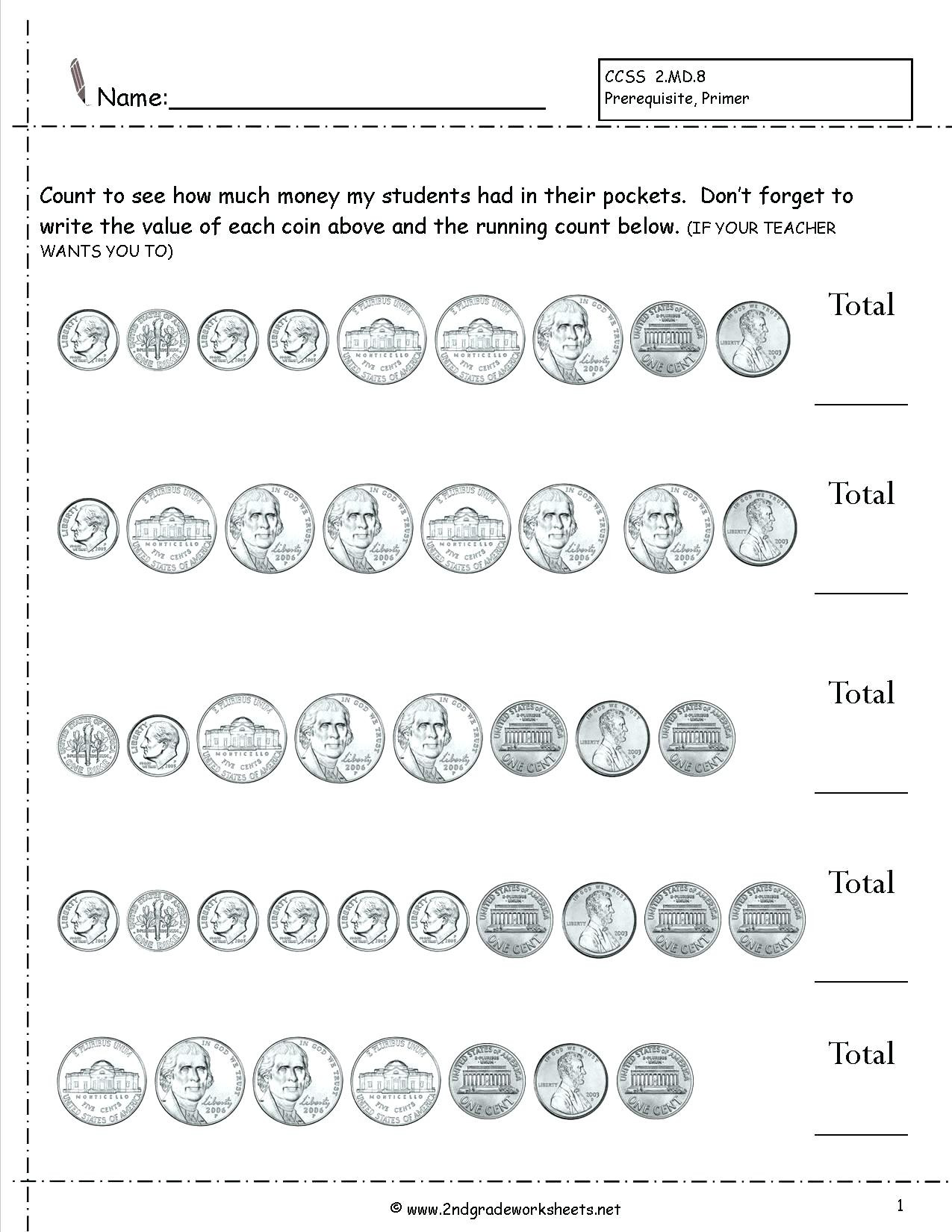 4 Free Math Worksheets Second Grade 2 Addition Add 3 Single Digit