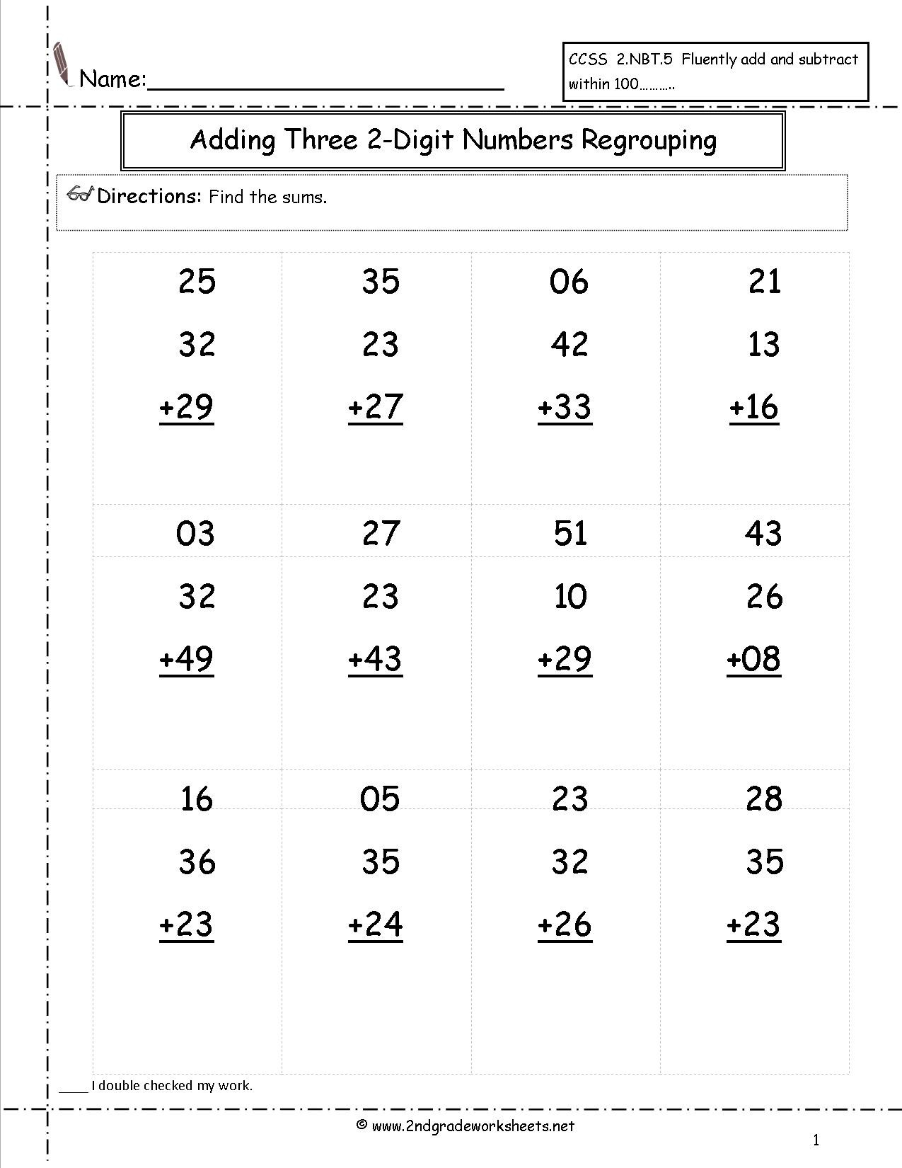 3 3 Digit Addition With Regrouping AMP