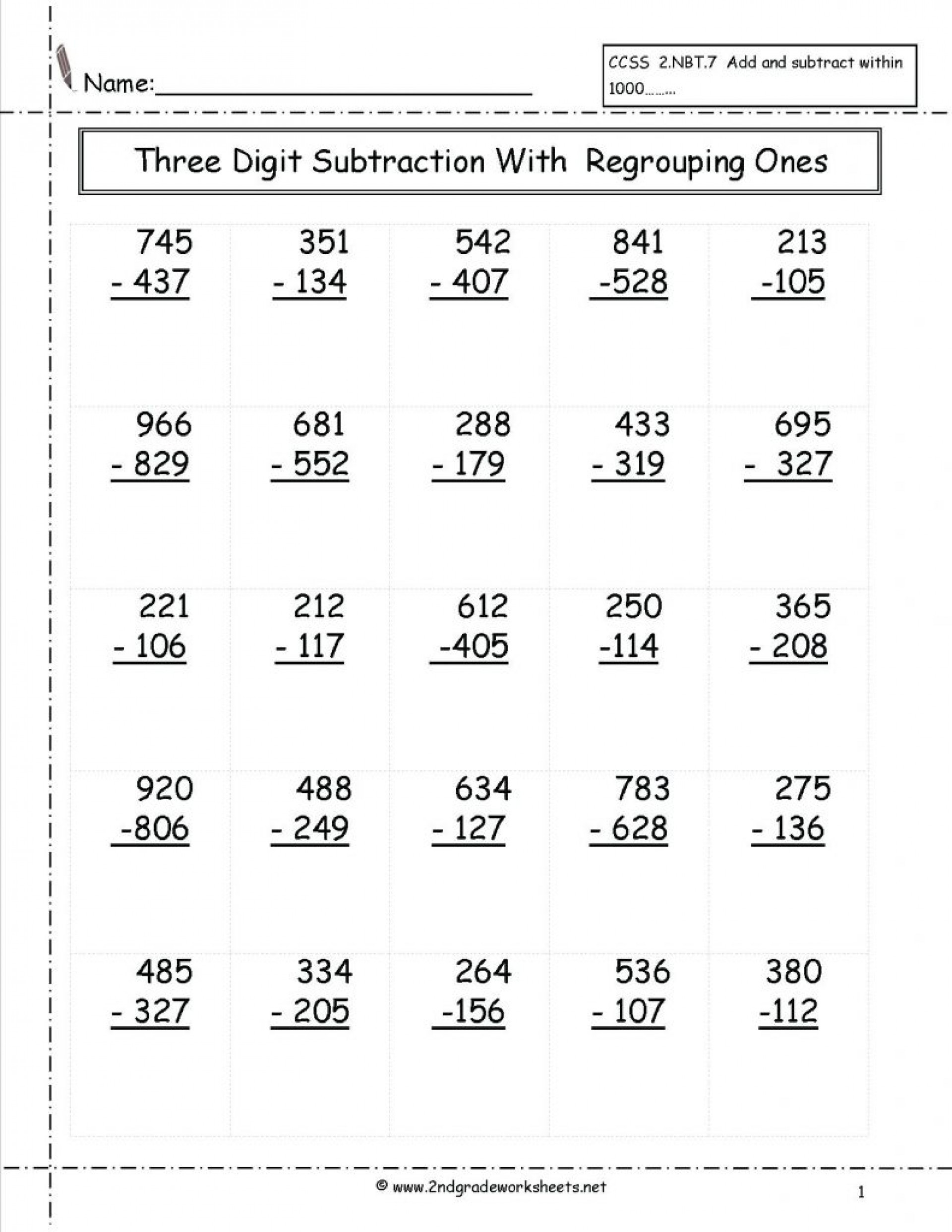 4 Free Math Worksheets Second Grade 2 Addition Adding 2 Digit Plus 1 