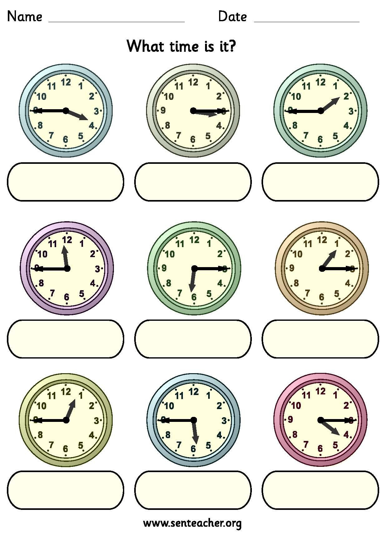 3 Free Math Worksheets Second Grade 2 Telling Time Telling Time 5 